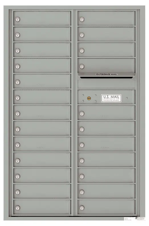 Versatile Front Loading Commercial Mailbox with 24 Tenant Compartments ...