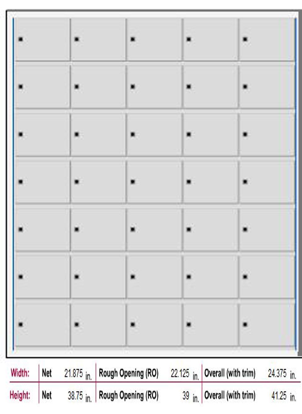 35-Tenant Rear Load 1700 Mailbox | 7 High x 5 Wide