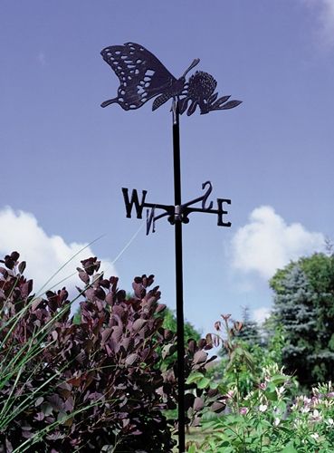 Whitehall Garden Directions BUTTERFLY Weathervane in Metallic Finishes